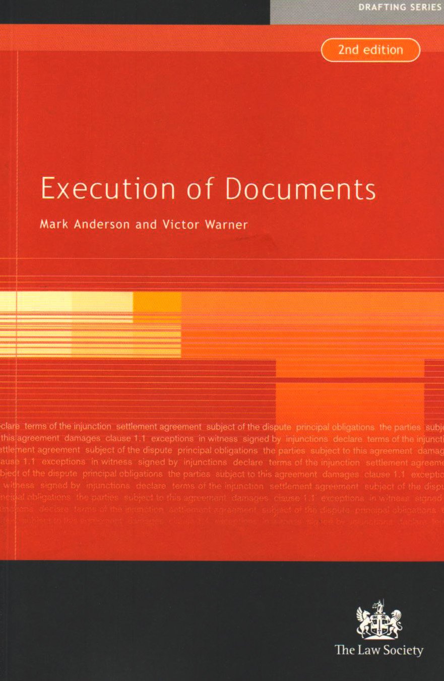 Execution of Documents: Amazon.co.uk: Anderson, Mark, Victor, Warner ...