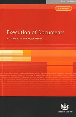 Execution of Documents: Amazon.co.uk: Anderson, Mark, Victor, Warner ...