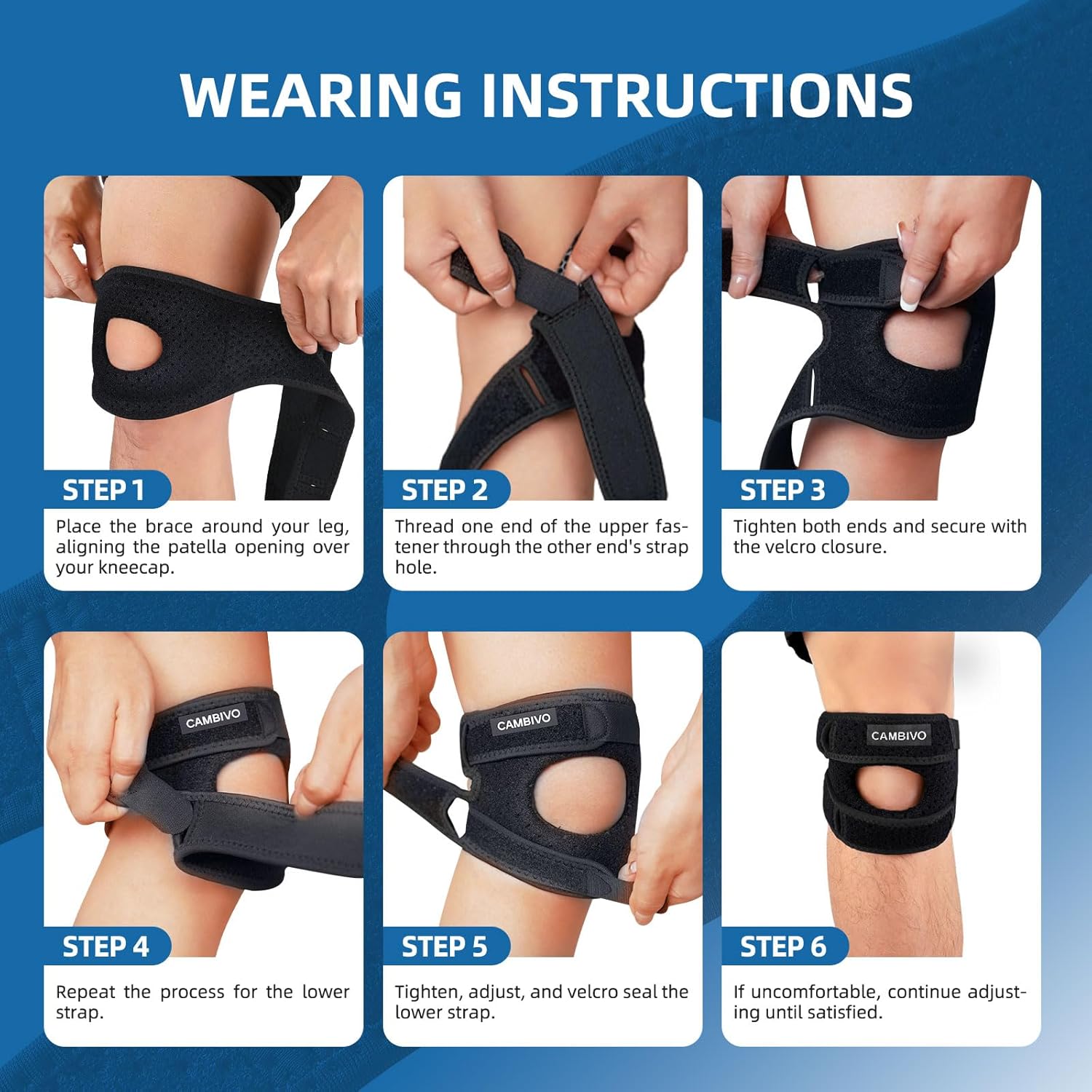 CAMBIVO 2 Pack Patella Knee Braces for Men and Philippines | Ubuy