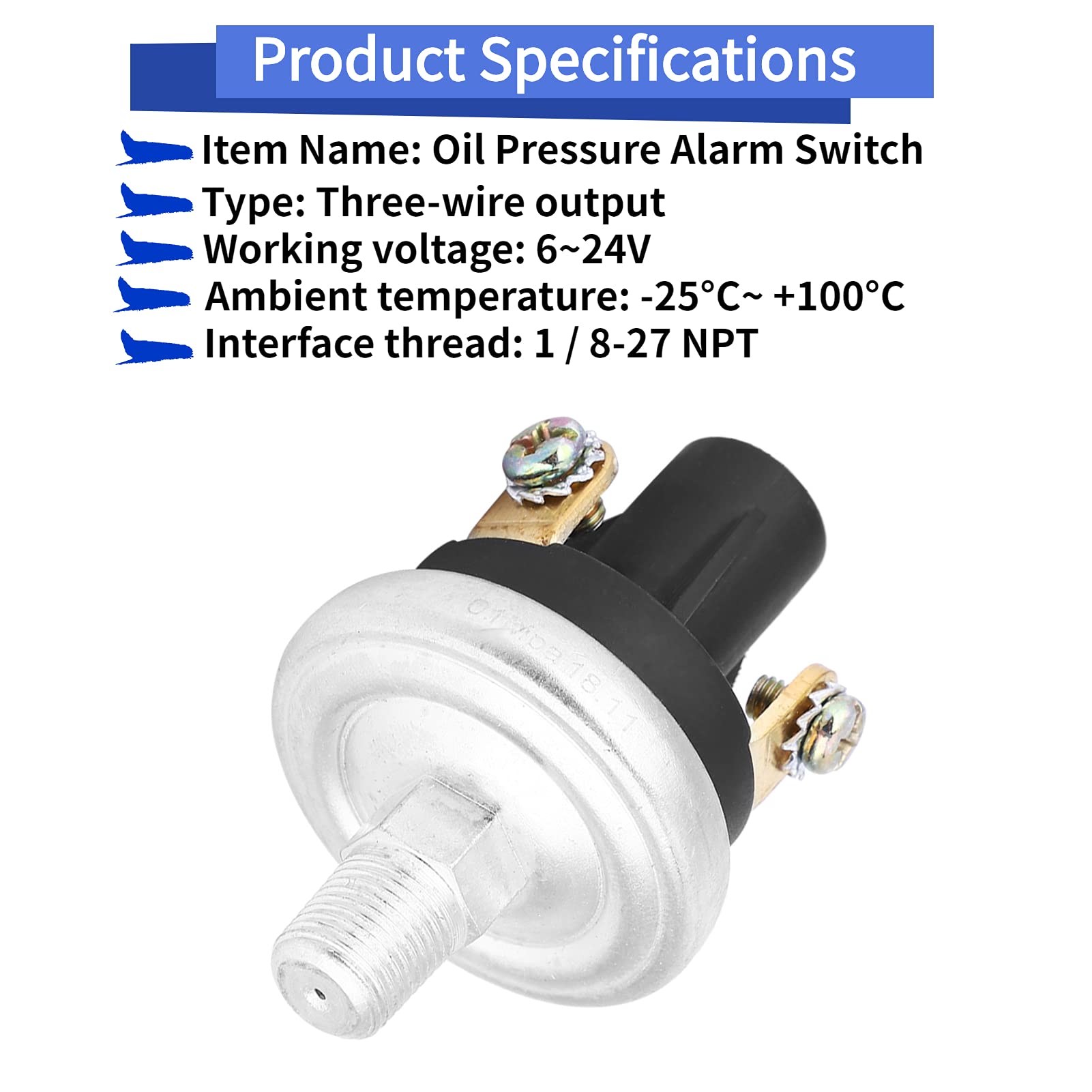 Oil Pressure Switch Three Wire 3 Pin Oil Pressure Switch Reliable