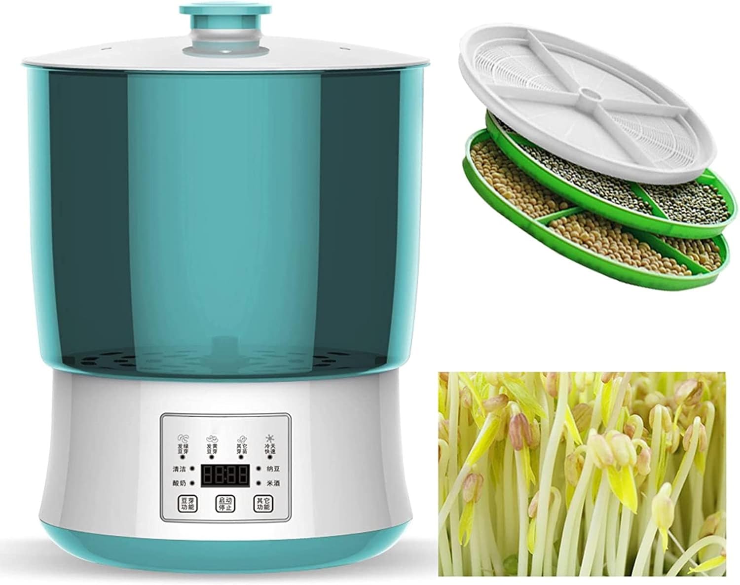 Amazon.com: Bean Sprouts Machine, 2/3 Layers Automatic Seed Sprouter ...