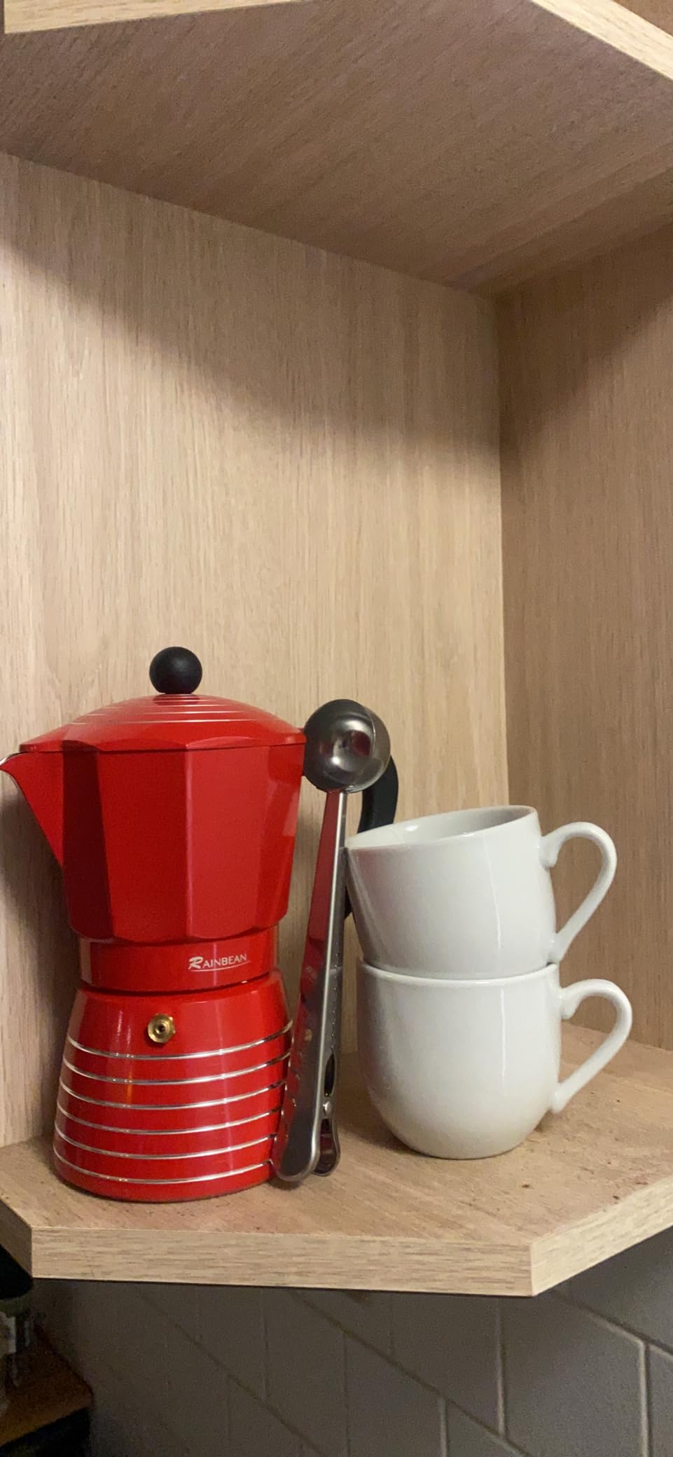 RAINBEAN Espresso Maker 6 Cups Moka Pot Set, Steam Italian Stovetop ...