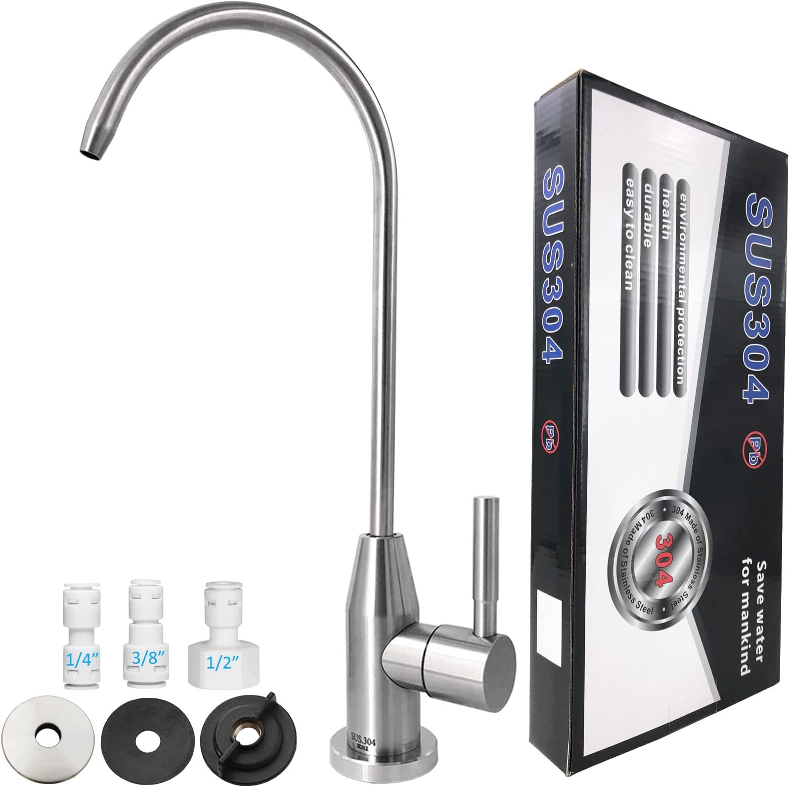 SUS304 Stainless Steel Drinking Water Faucet, Lead-Free Filtered ...