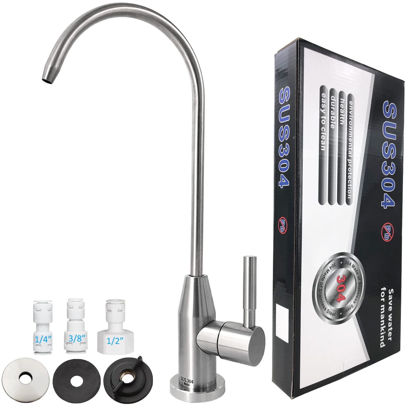 SUS304 Stainless Steel Drinking Water Faucet, Lead-Free Filtered ...