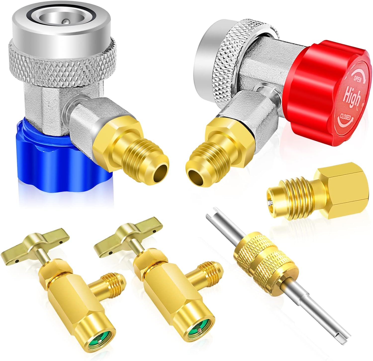 Amazon.com: Boltigen R134a Adapter, AC R134A Adapters Kit, 134a Adapter Fittings Kit with Self ...