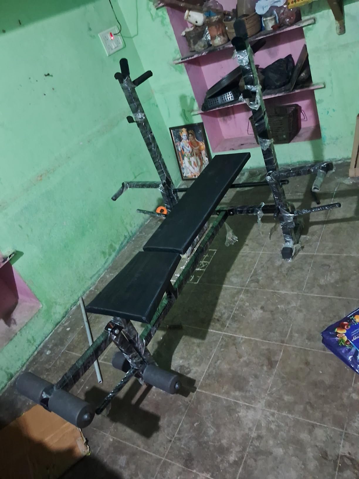 BODYFIT MULTI PURPOSE 8 in 1 ADJUSTABLE BENCH EXERCISE GYM SET ...