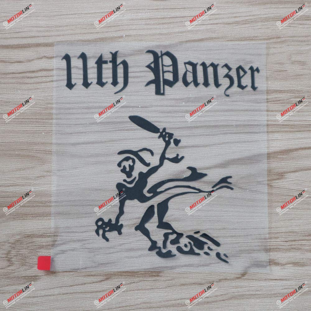 Amazon.com - 6'' Black 11th Panzer Division Decal Sticker Ghost WW2 ...