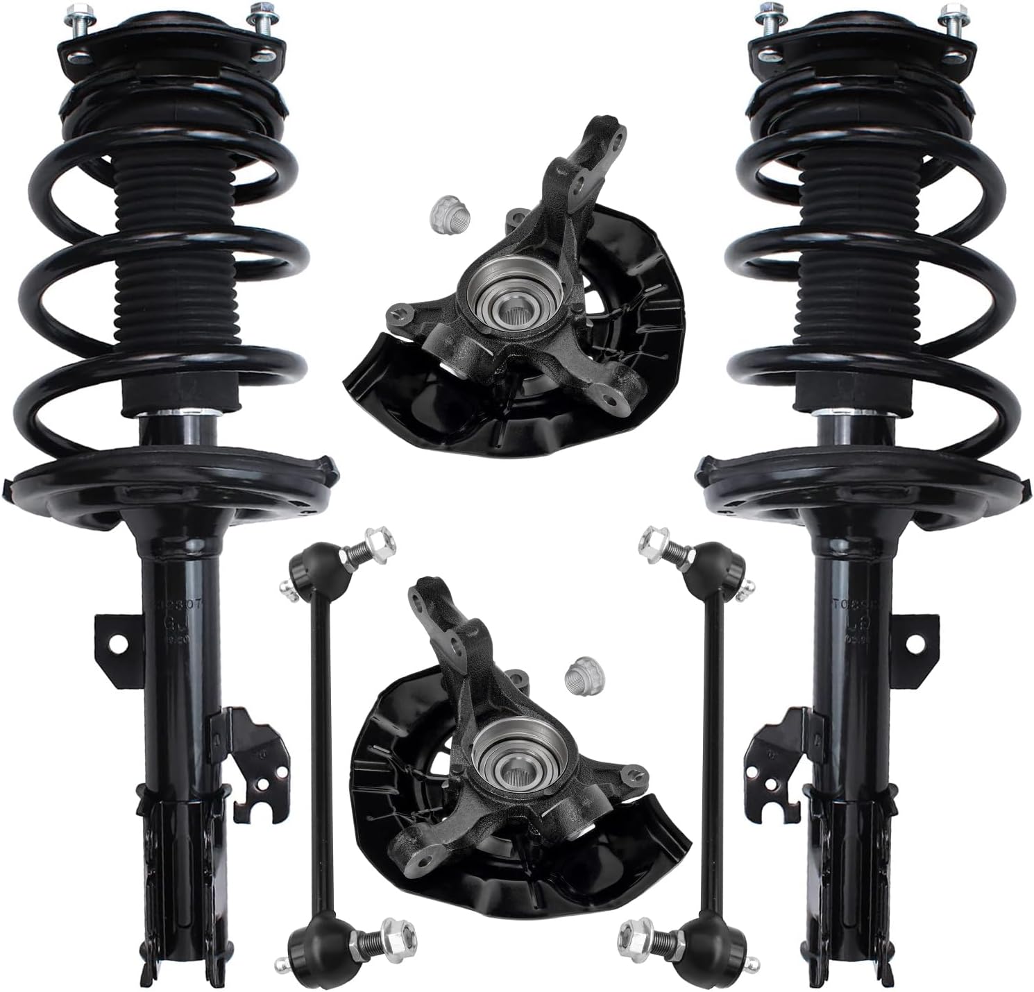 Amazon.com: Detroit Axle - Front Steering Knuckles & Wheel Hub Bearing ...