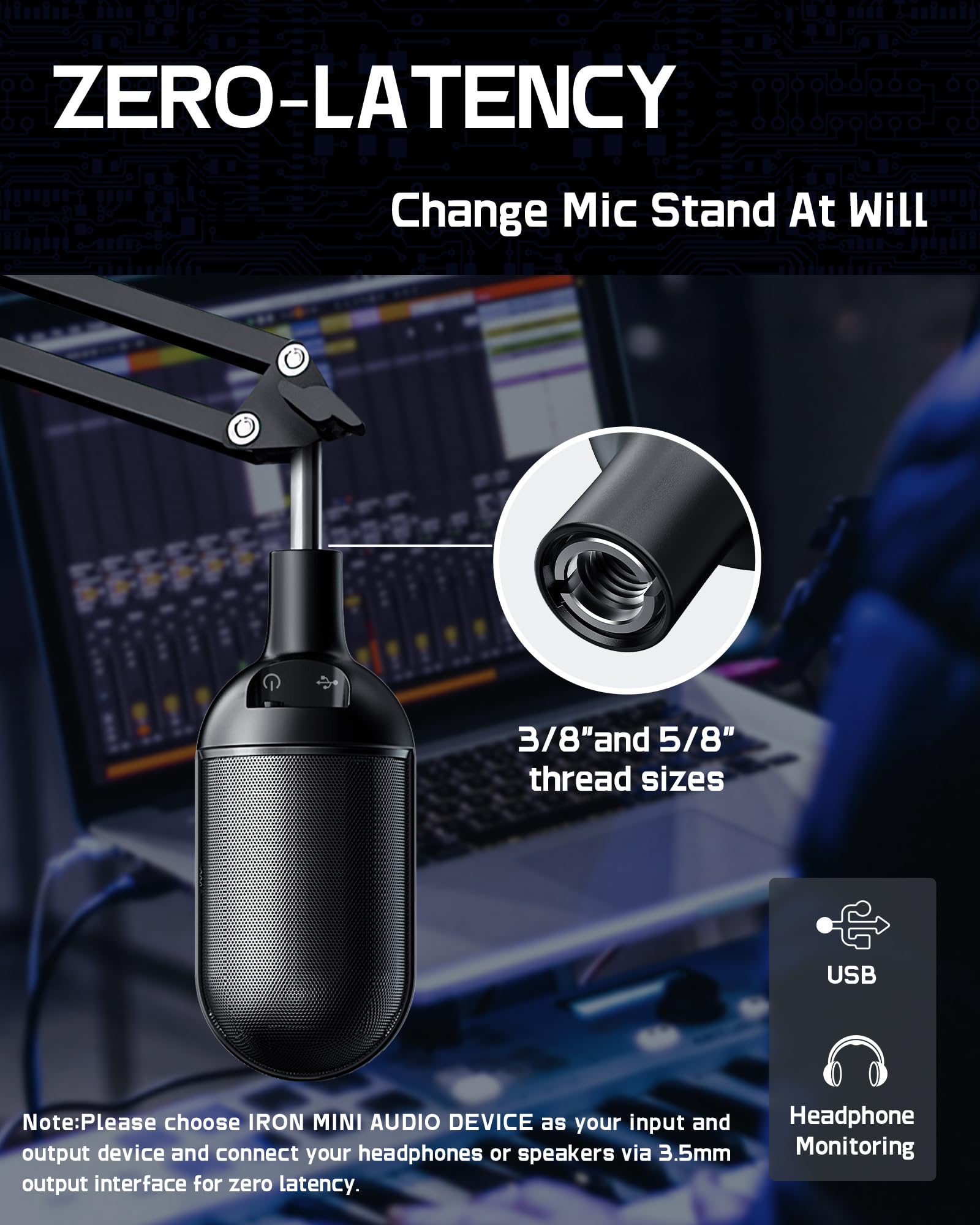 Snapklik.com : ALABS USB Microphone,Condenser Podcast Microphone For ...