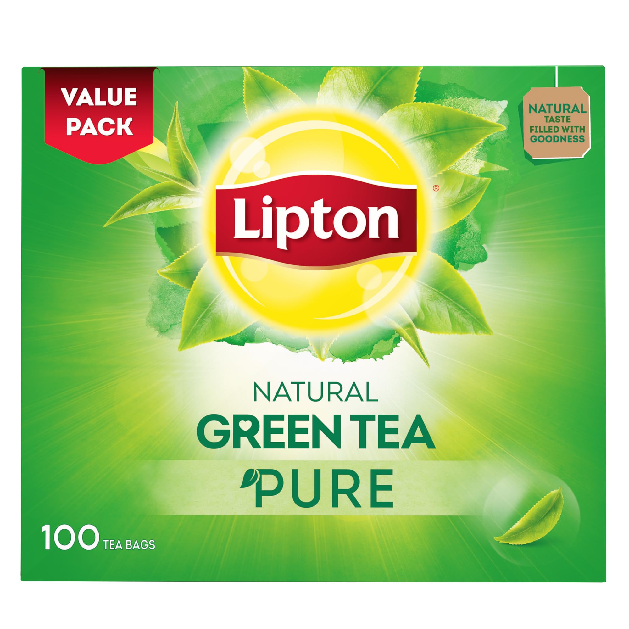 Lipton Green Tea Pure, 100 Teabags (Value Pack): Buy Online at Best ...
