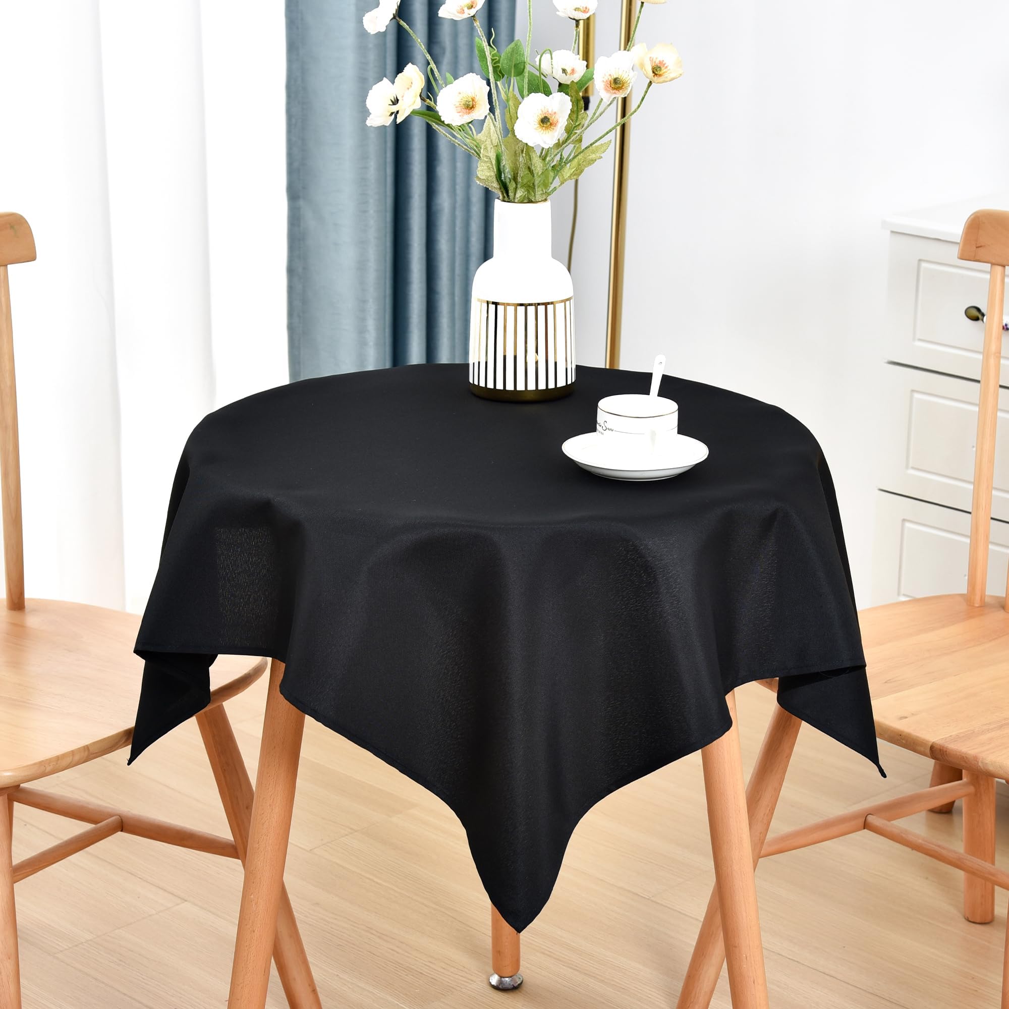 Amazon.com: OUKEYI Black and White Plaid Square Tablecloth,36 x 36 Inch ...