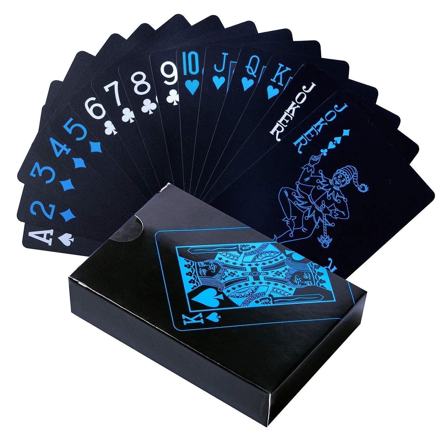 ITSYYBOO Black Playing Cards for Adults | Silver Finish Deck of Cards, Tash Cards | Waterproof ...