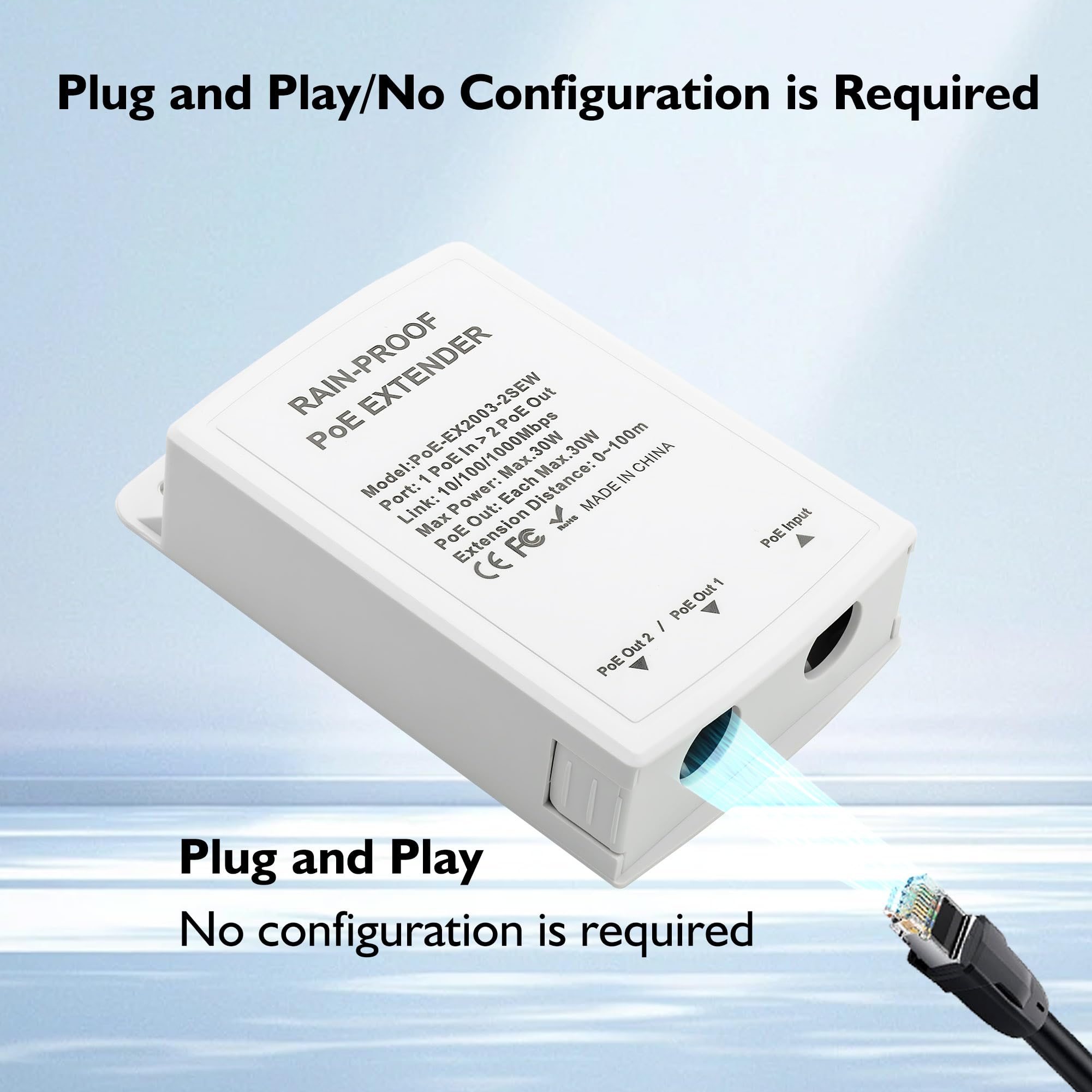 Snapklik.com : CENTROPOWER 2-Port Gigabit Outdoor PoE Switch/Extender ...
