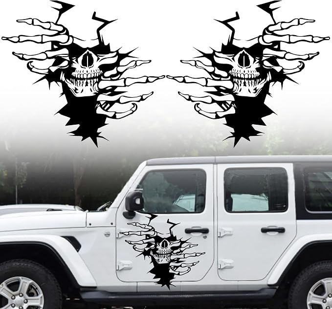 Amazon.com - AuMoHall 2 Pack Skull Claw Torn Graphics Car Side Body ...