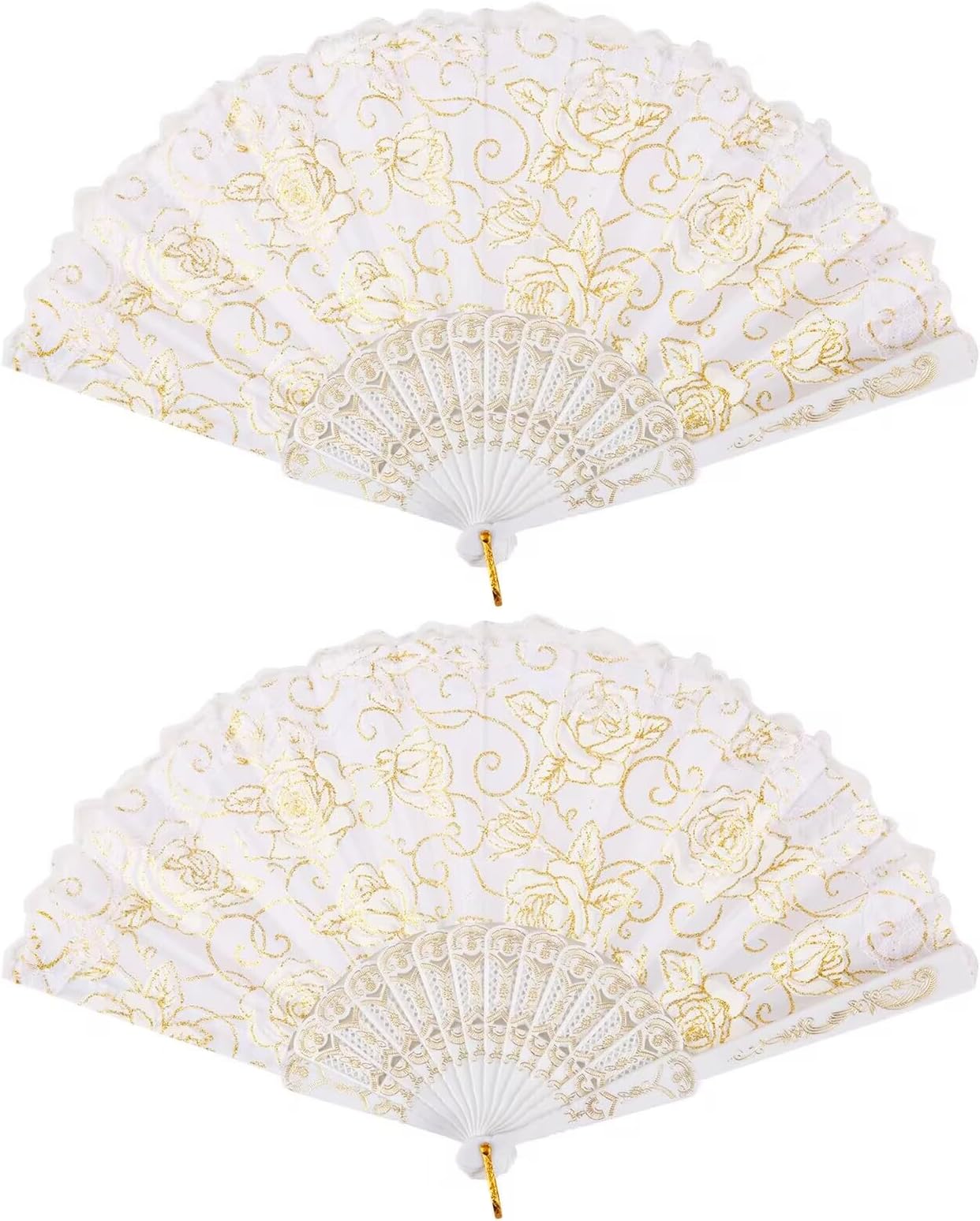 CTDMJ Hand Fan Lace White Fan Lace Hand Fans Wedding Fan Bridal Fan ...