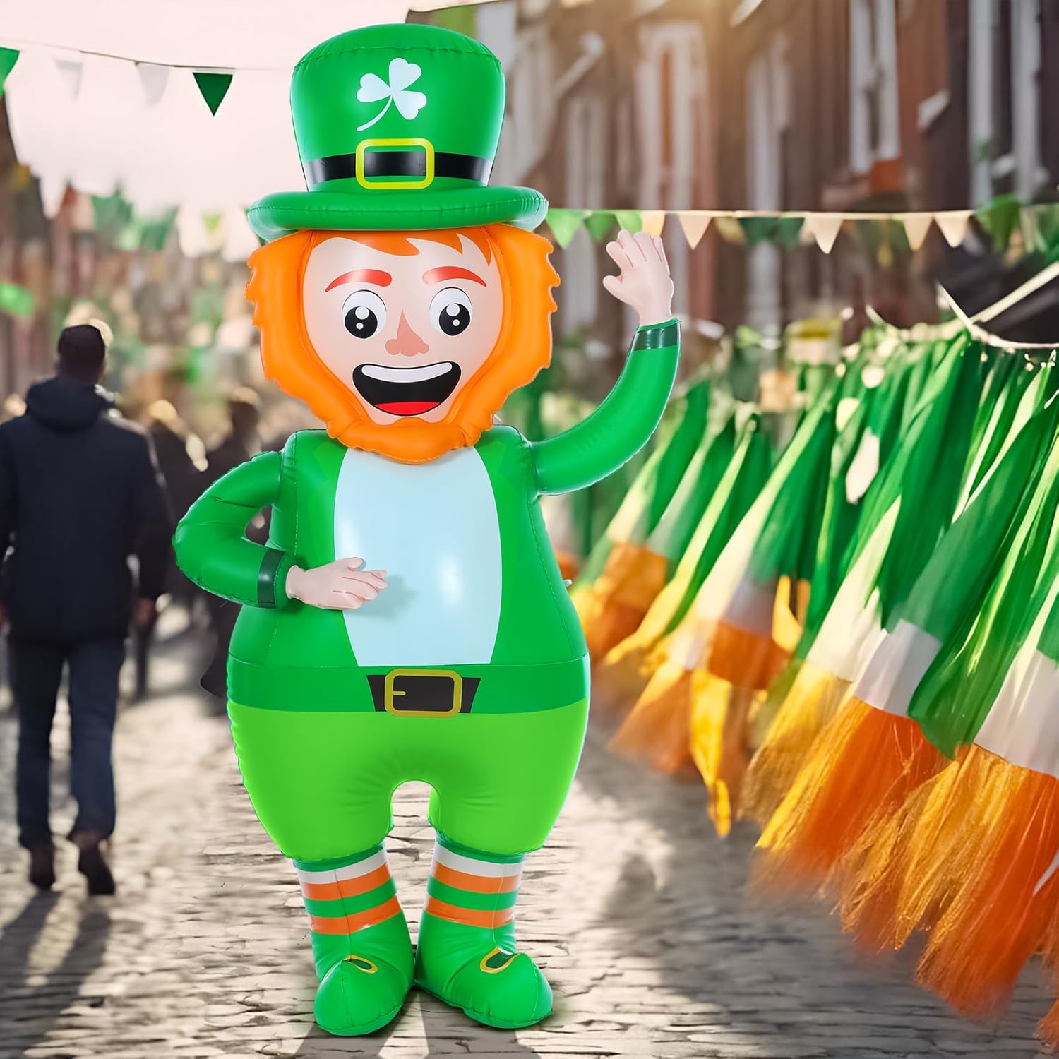 Amazon.com: Arrowbash 6.23 ft St. Patrick's Day Inflatable Leprechaun ...