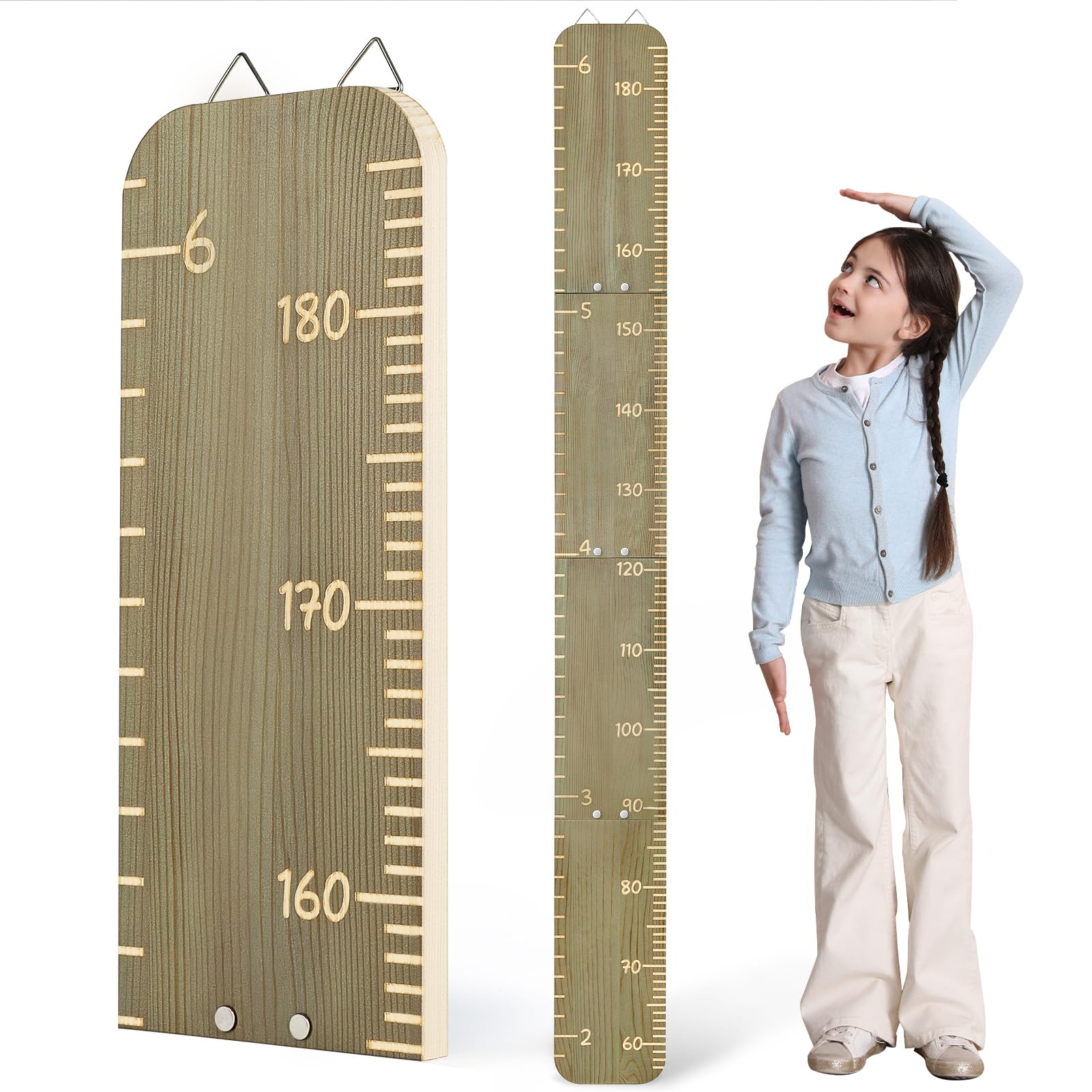 Amazon.com: Growth Chart for Wall Wooden Height Chart for Kids Unicorn ...