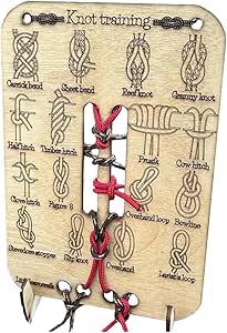 Amazon.com: Learn Knot Training Board，Portable Paracord Knot Tying Kit ...
