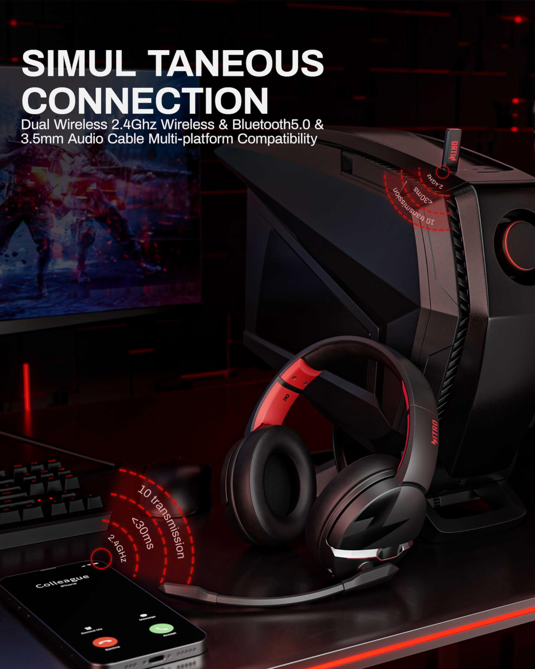 Snapklik.com : Acer K2 Pro Wireless Gaming Headset- Immersive 1.96 ...