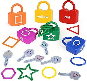 Amazon.com: Shape Sorting Matching Learning Locks Toys, Toddler ...