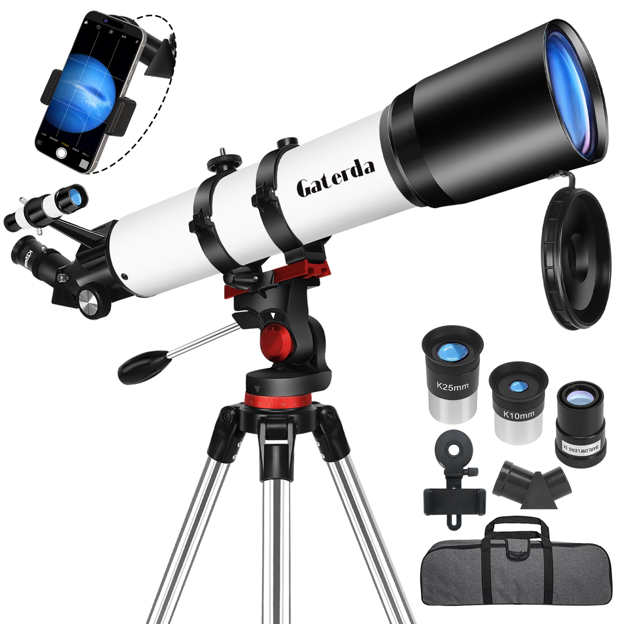 Amazon.com : Telescope for Adults, 90mm Aperture High Powered Refractor ...