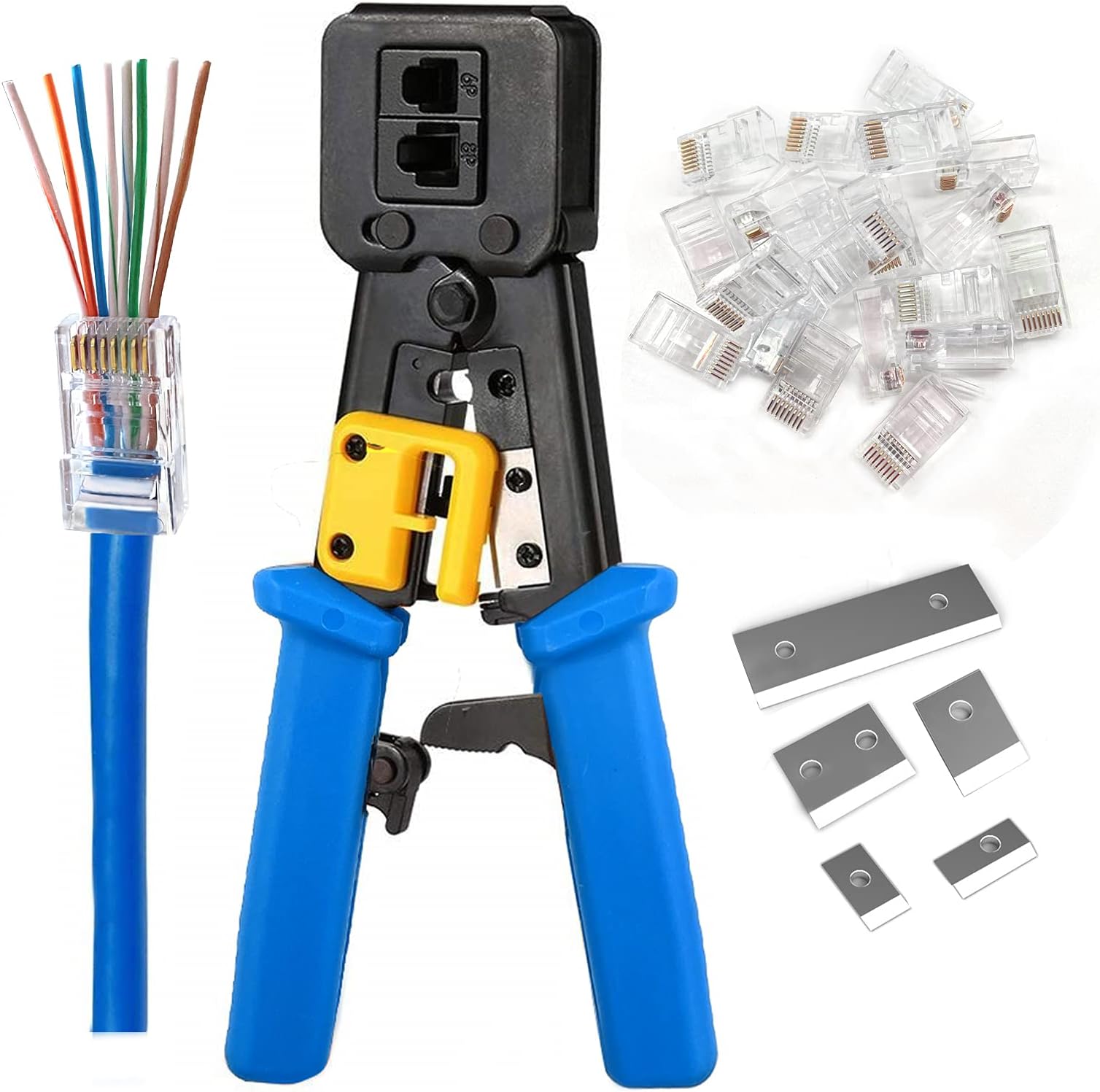 Platinum Tools EZ-RJ45 Crimp Tool for RJ-11, RJ-12 and RJ-45 - Crimpers ...