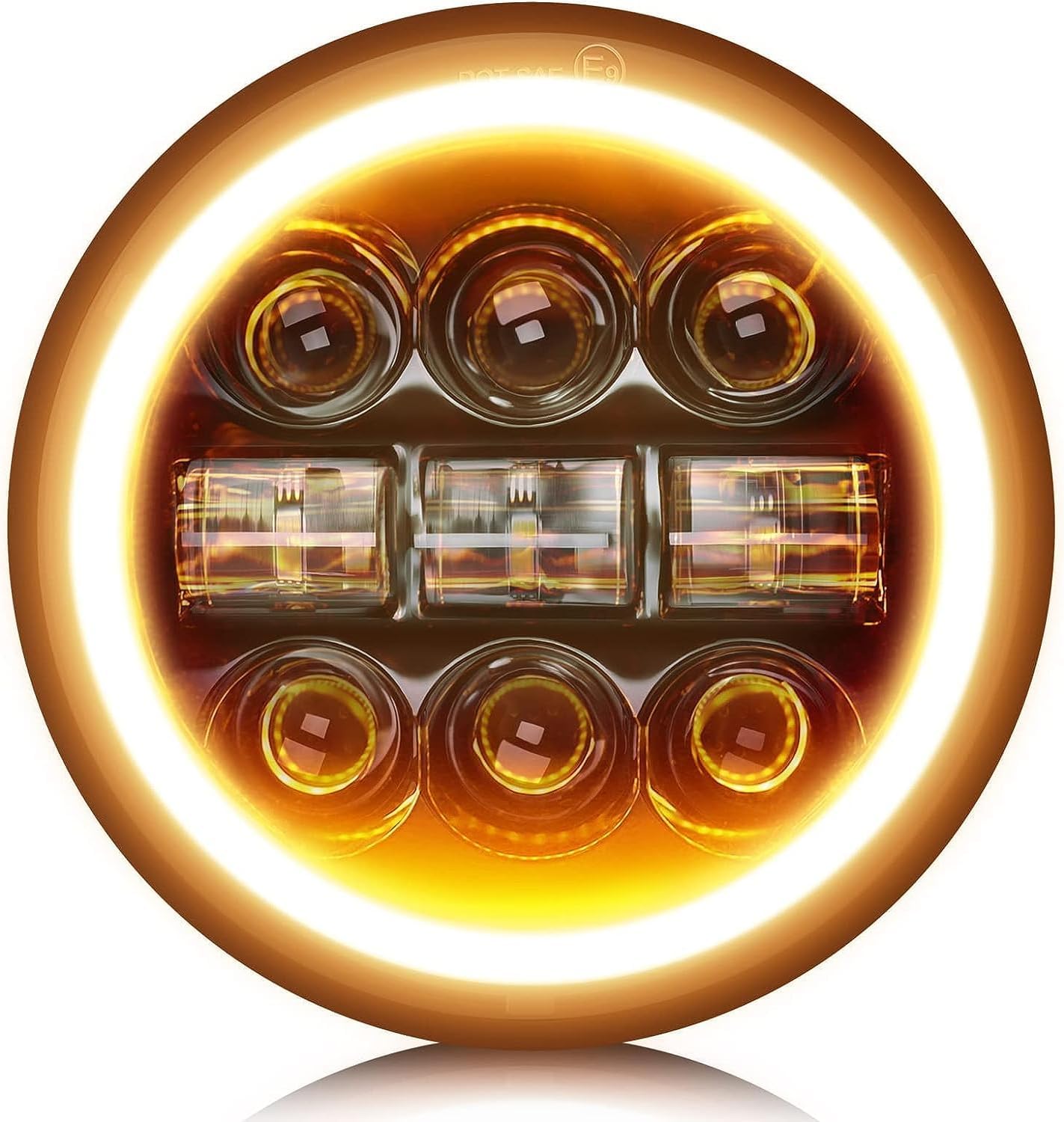 Amazon.com: CO LIGHT 5-3/4 5.75 inch LED Halo Motorcycle Headlight Hi ...