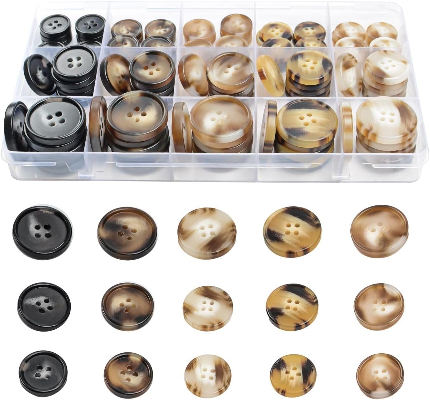 Amazon.com: PH PandaHall 100pcs Natural Shell Buttons, 2-Hole Sewing ...