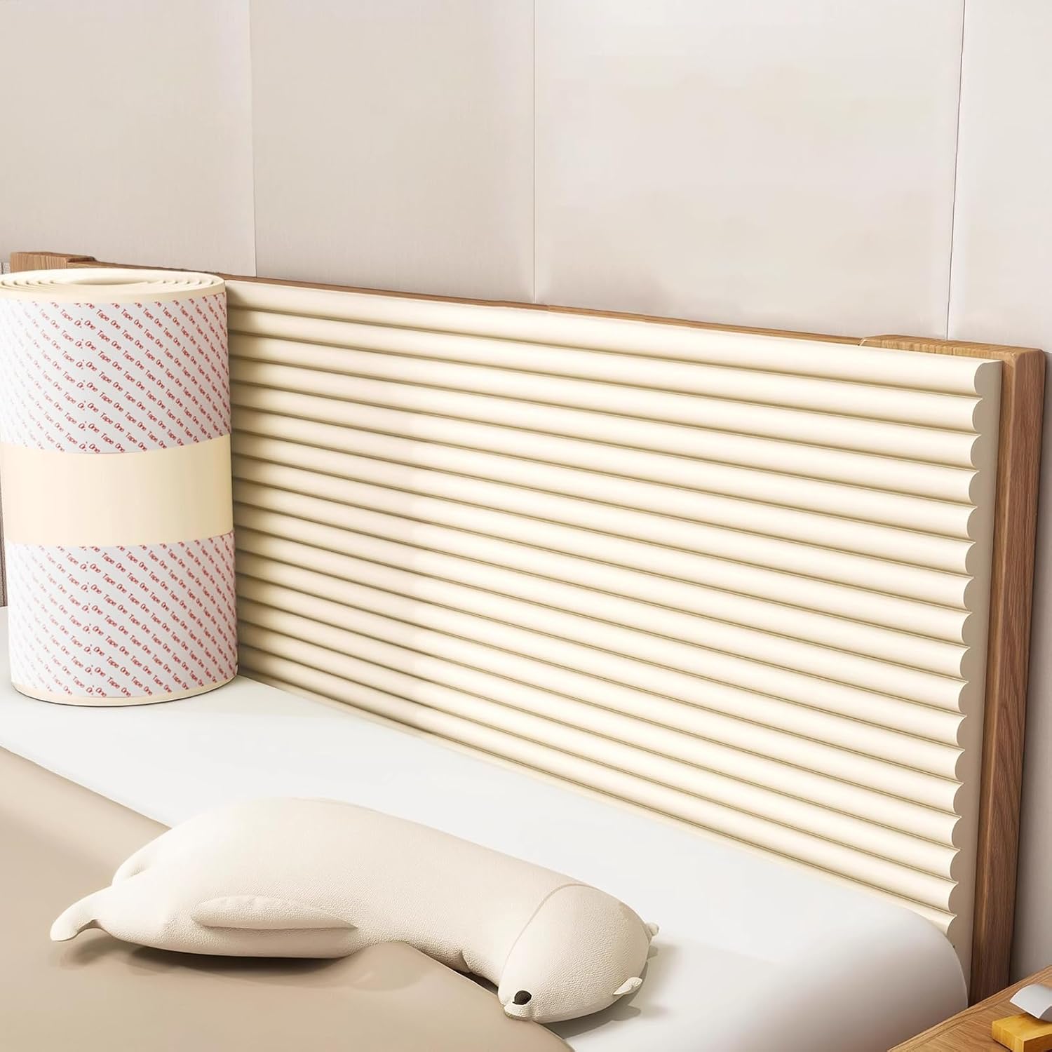 Self-Adhesive Wall Padded Panels, 3D Anti-Collision Padding for DIY Upholstered Walls, Soft ...