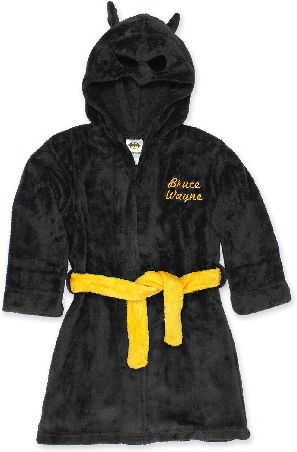 Amazon.com: Batman Boys Fleece Hooded Bathrobe Robe (8, Black ...