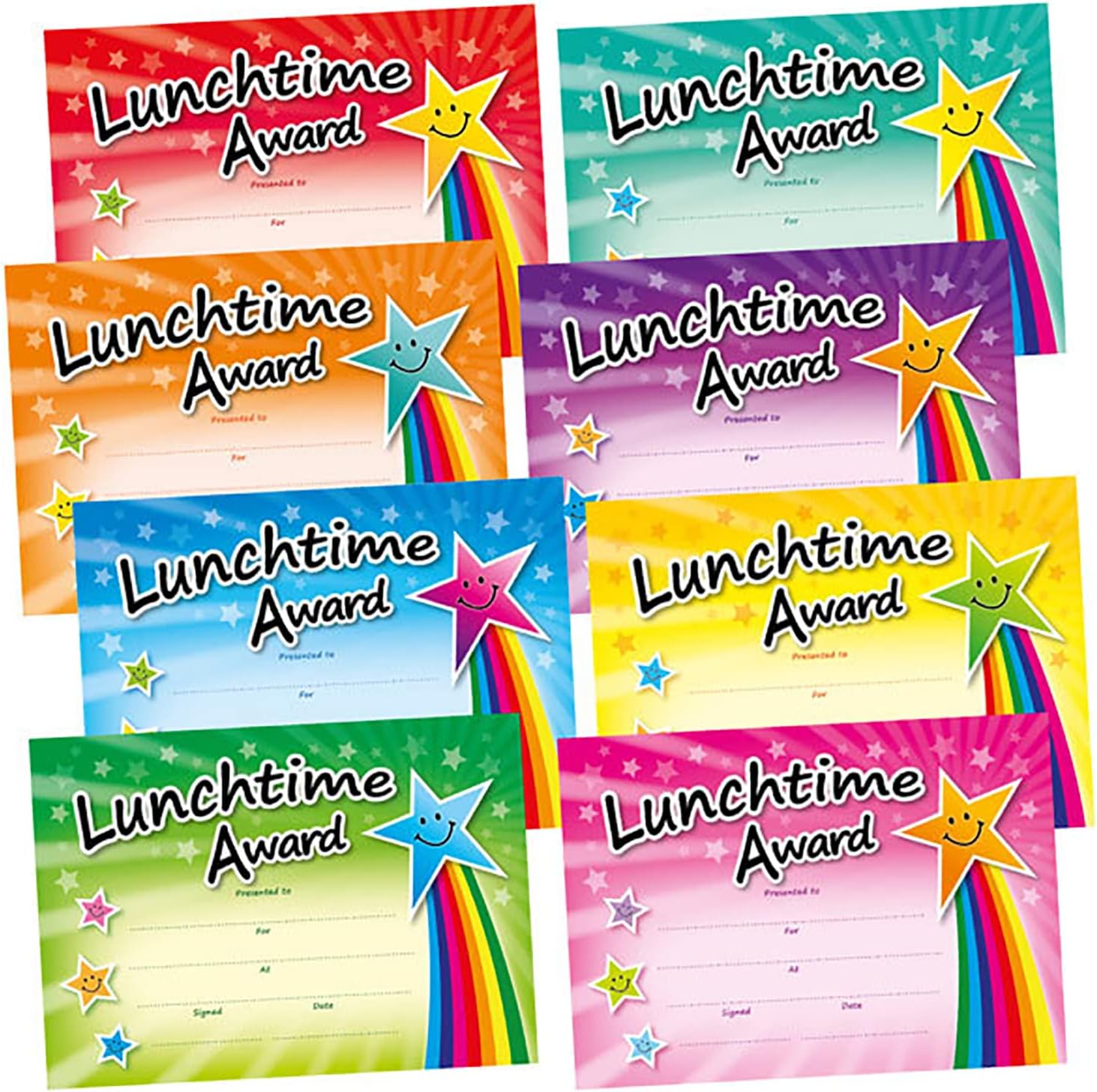 48 Lunchtime Award Motivational Childrens Pupils School Praise Reward ...