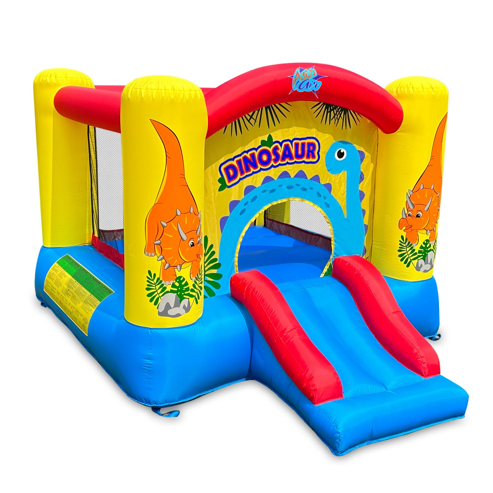 Amazon.com: Action Air Dinosaur Inflatable Bounce House with Blower ...