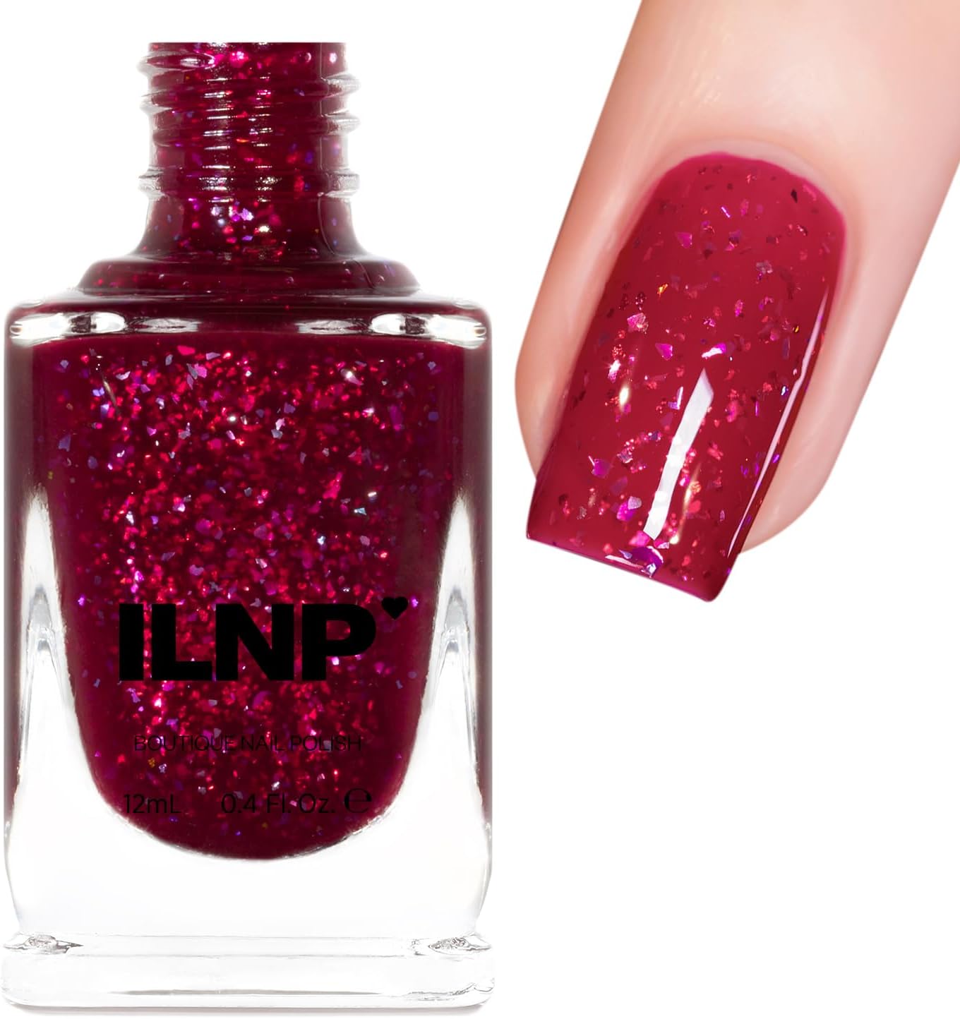 Amazon.com : ILNP Curtain Call - Deep Magenta-Based Iridescent Flakie ...