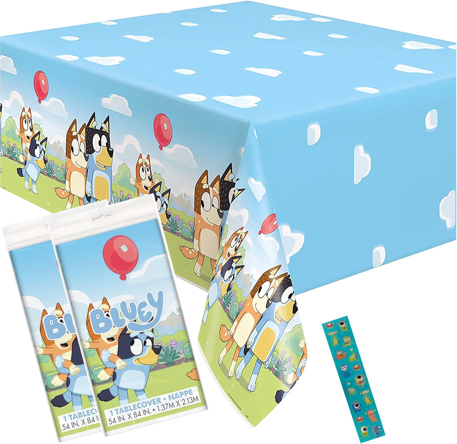 Amazon.com: Bluey Birthday Decorations - Rectangular Plastic Table ...