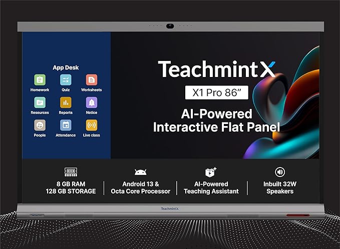 Teachmint X - Premium Interactive Flat Panel 86 Inch | X1 Pro - 86" Android 13 | True 4K UHD ...