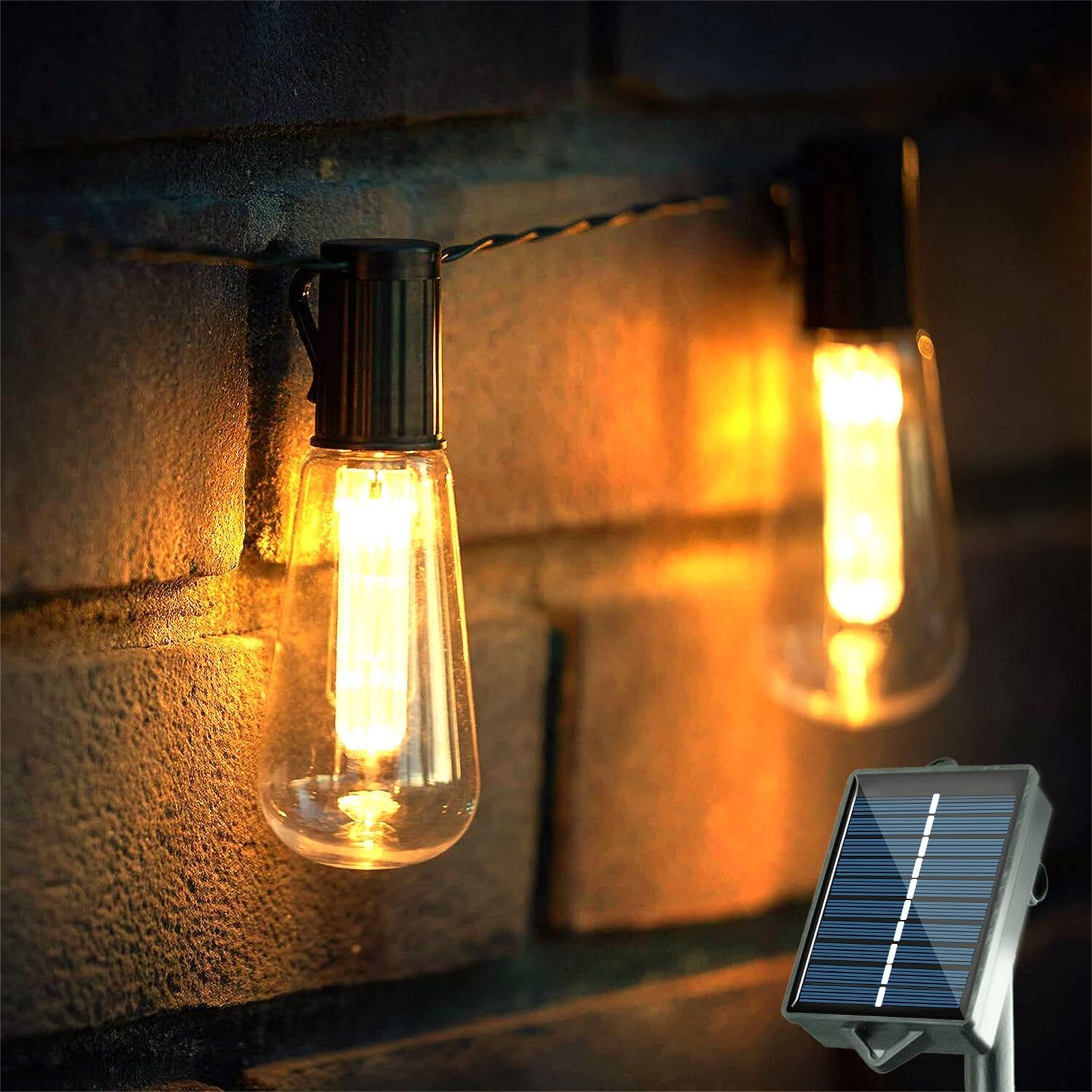 SIOTMERA Solar String Lights Outdoor Waterproof 32.8FT Patio Light with ...