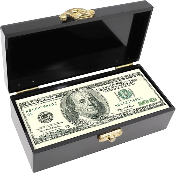 Amazon.com: Black Acrylic Lockable Cash Box, Money Holder, Cash ...