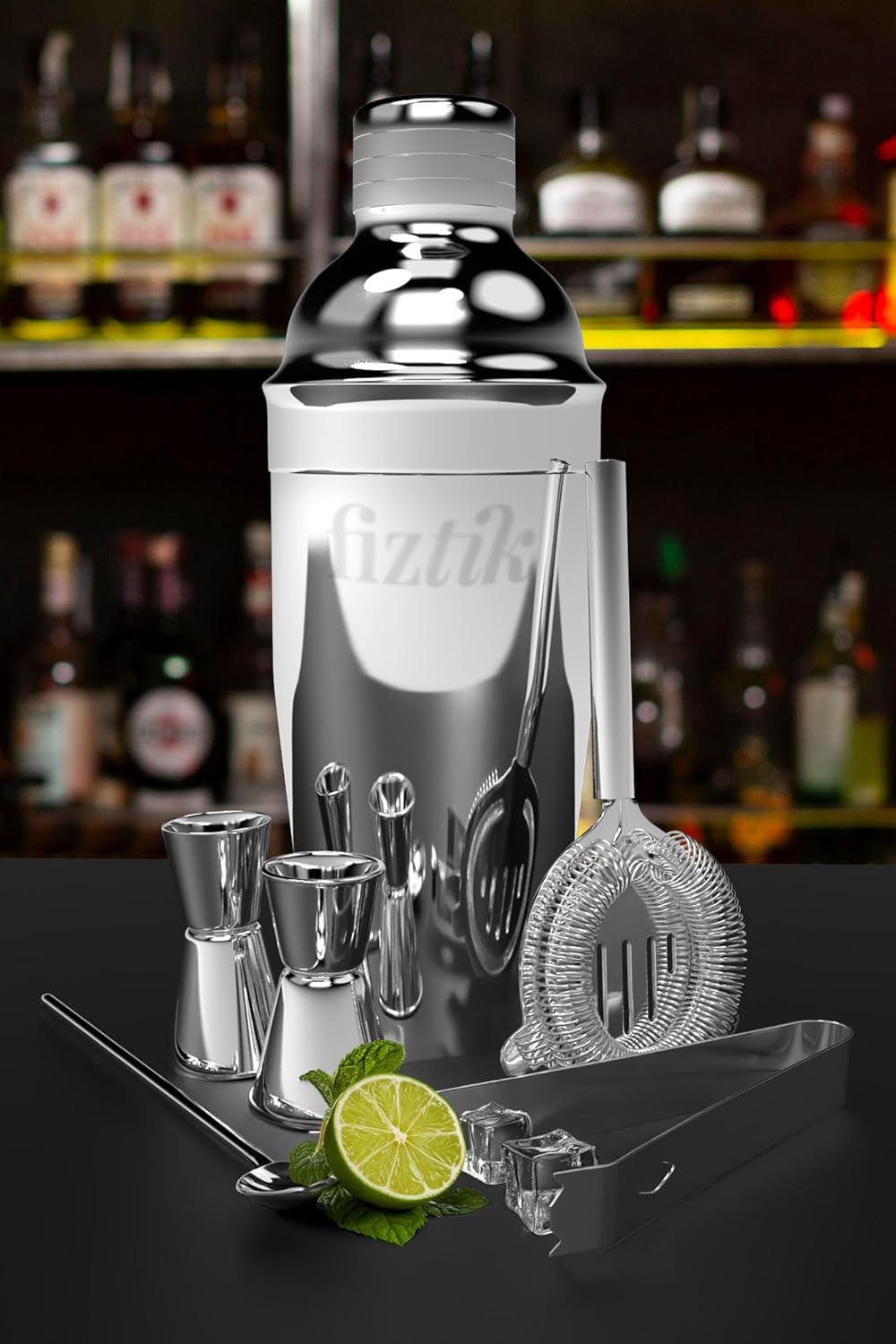 Amazon.com: Bartender Kit – 5-Piece Stainless Steel Cocktail Shaker Set ...