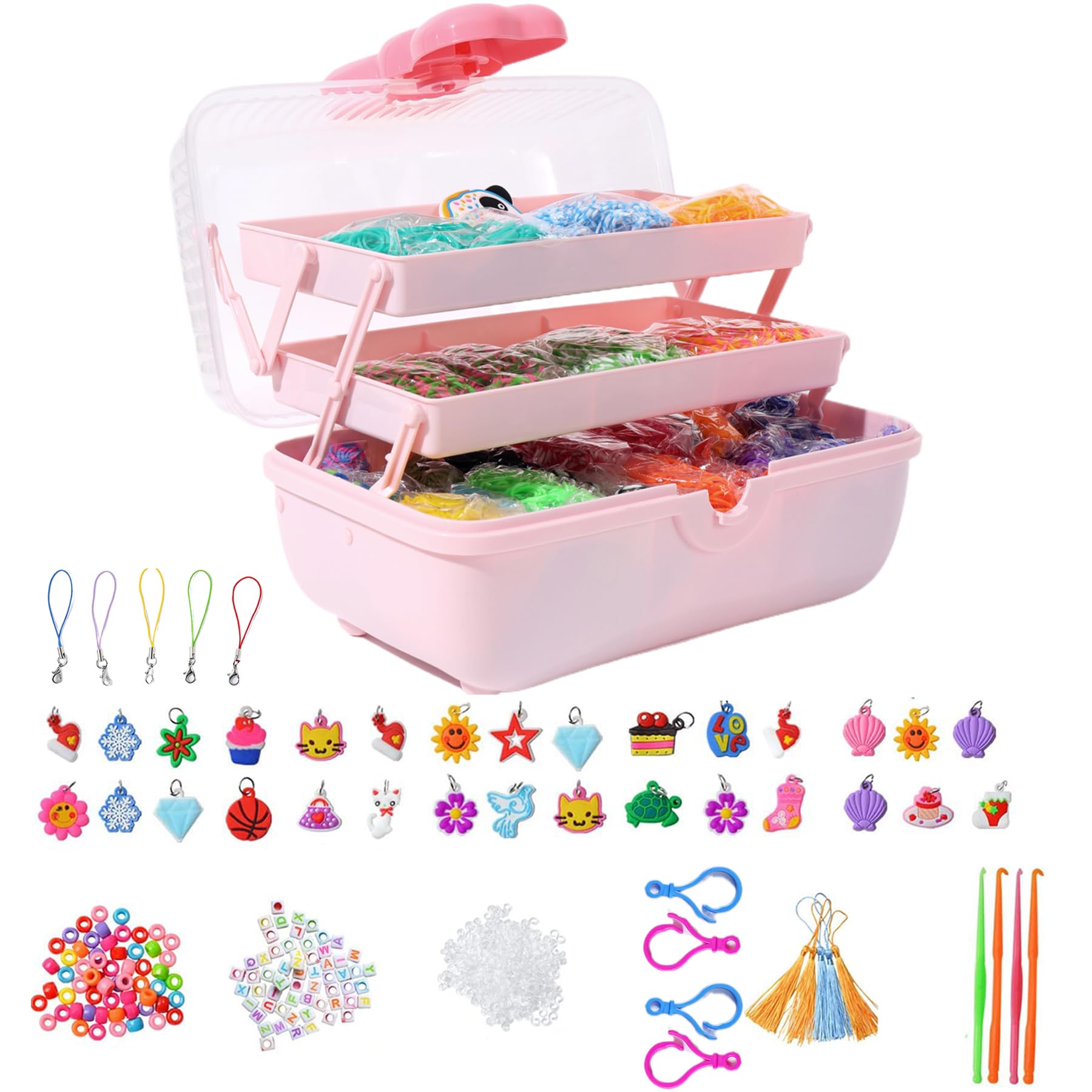 Amazon.com: JYBNB 16000+Rubber Band Bracelet Kit, 30 Colors Rubber ...