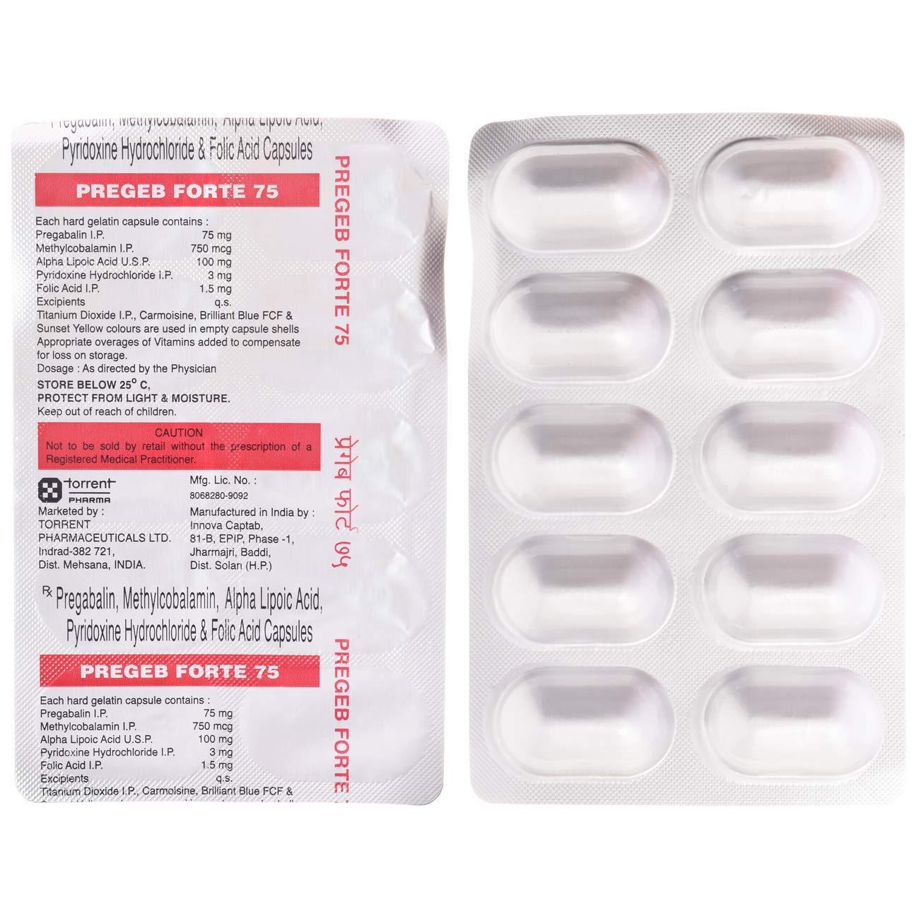 Pregeb Forte 75 - Strip of 10 Capsules : Amazon.in: Health & Personal Care