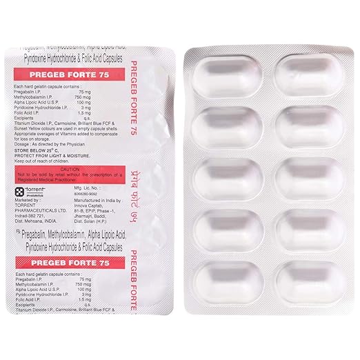Pregeb Forte 75 - Strip of 10 Capsules : Amazon.in: Health & Personal Care