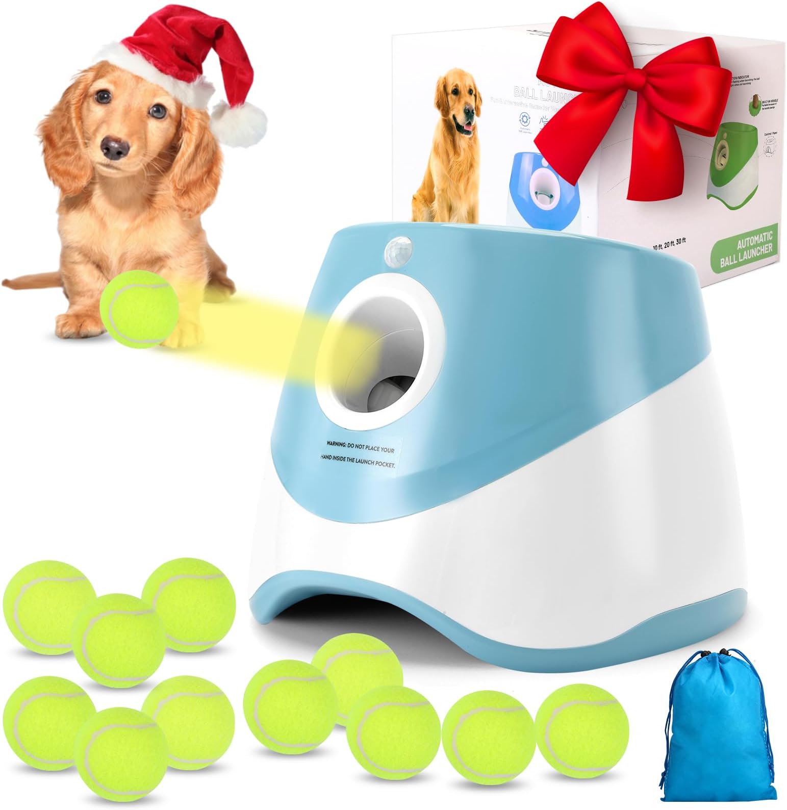 Amazon.com : uahpet iRetriever Dog Ball Launcher with 3Pcs Balls ...