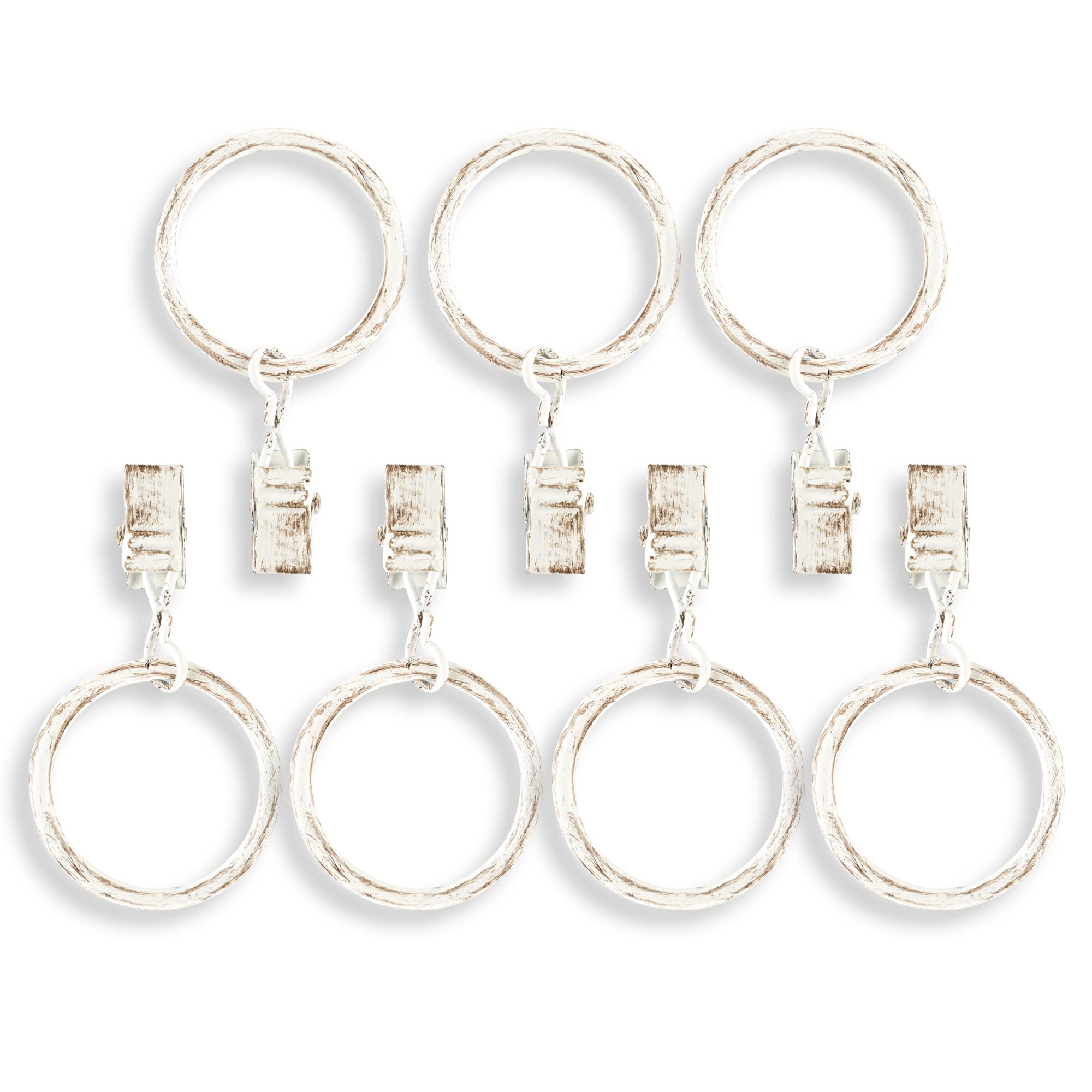 Amazon.com: Home Decor Curtain Rods Clips Rings Distressed Ivory(Set of ...