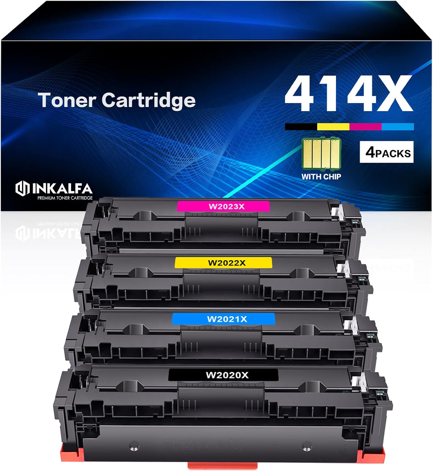 414X 414A Toner Cartridges 4 Pack High Yield Compatible Replacement for ...