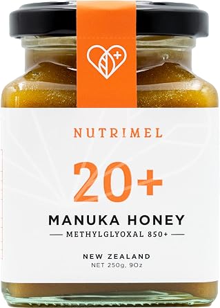 NUTRIMEL Miel de Manuka 20+ (MGO 850+) - Pot en verre (250 g) - Origine ...