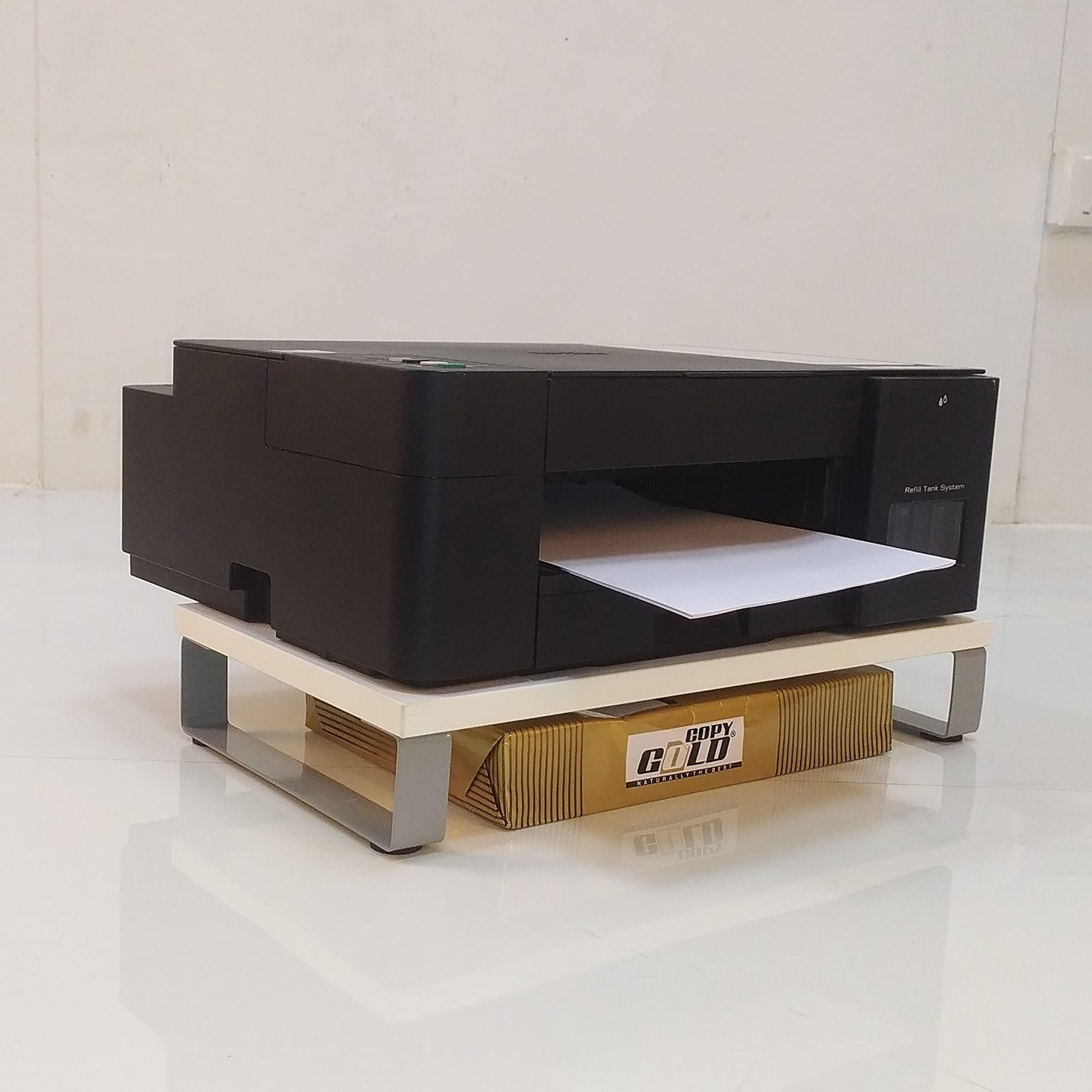INVISIBLE BED Wood Tabletop Printer Stand for Home Office(Wool White ...