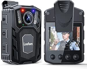 Amazon.com: LOSFOM Video Body Camera with Audio: WD1 2100mAh Battery ...