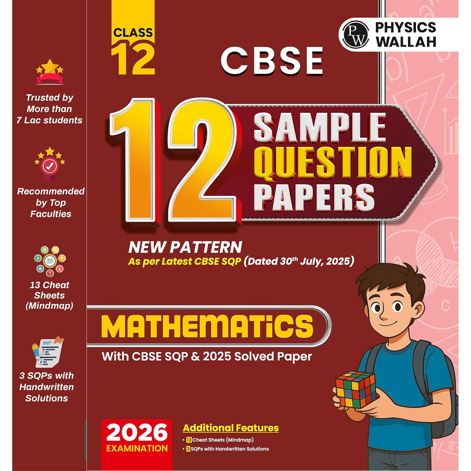PW CBSE Class 12 Sample Papers Mathematics—for 2025 - 2026 Board Exam ...