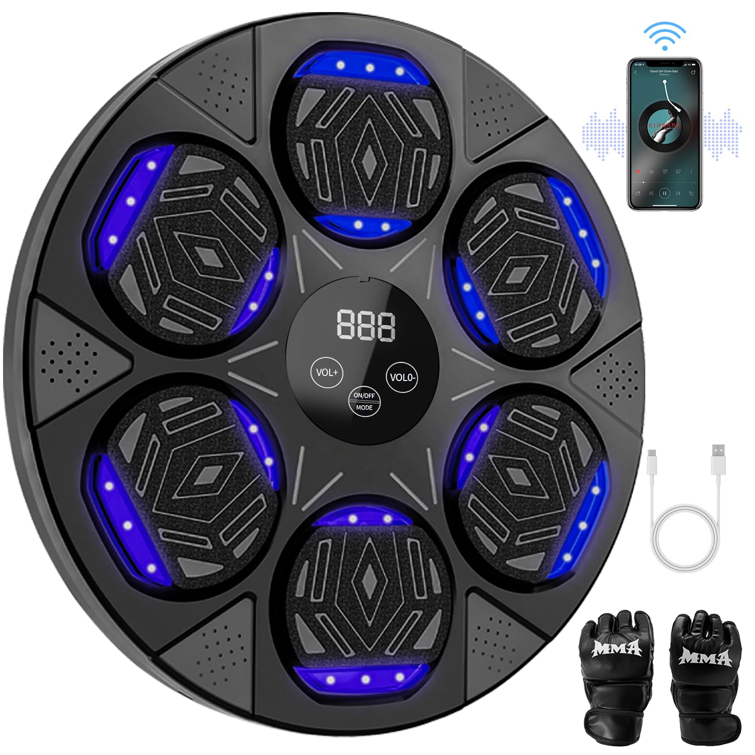 2024 Upgrade Music Boxing Machine with Boxing Gloves, Wall Mounted ...