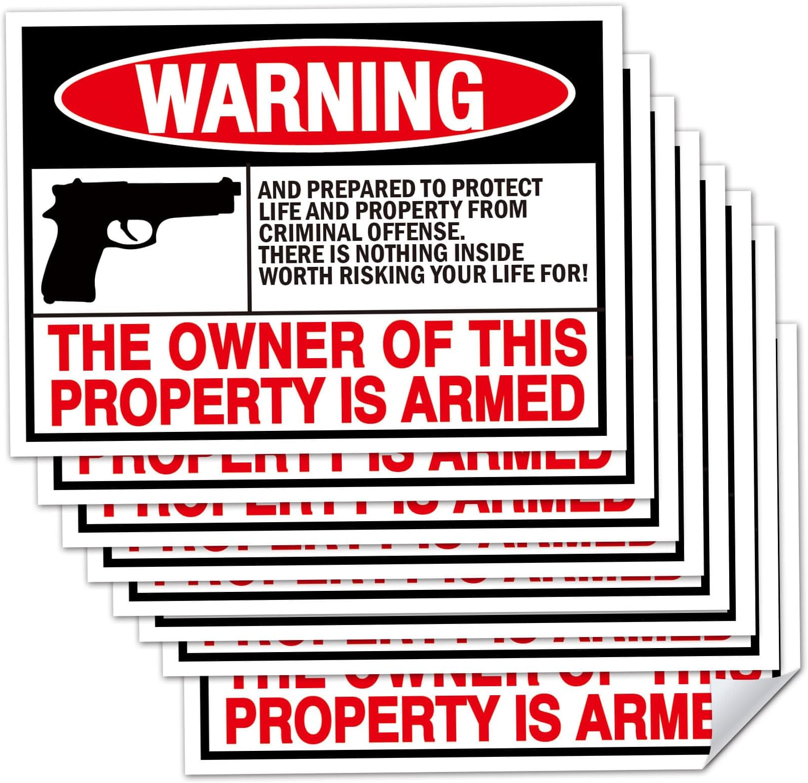 Amazon.com: 8 Pack Second 2nd Amendment Handgun Pistol Gun Owners ...